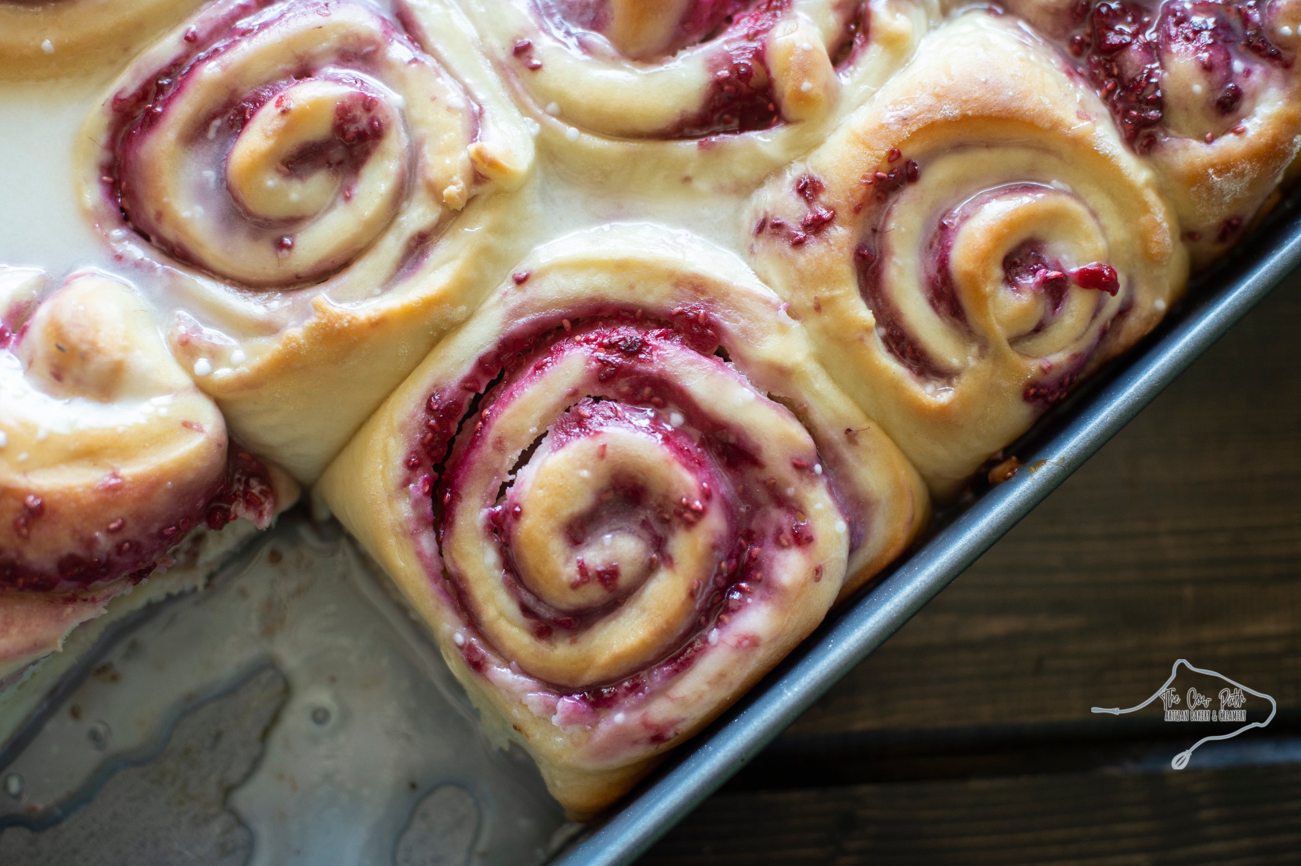 Raspberry Cream Rolls | The Cow Path Bakery
