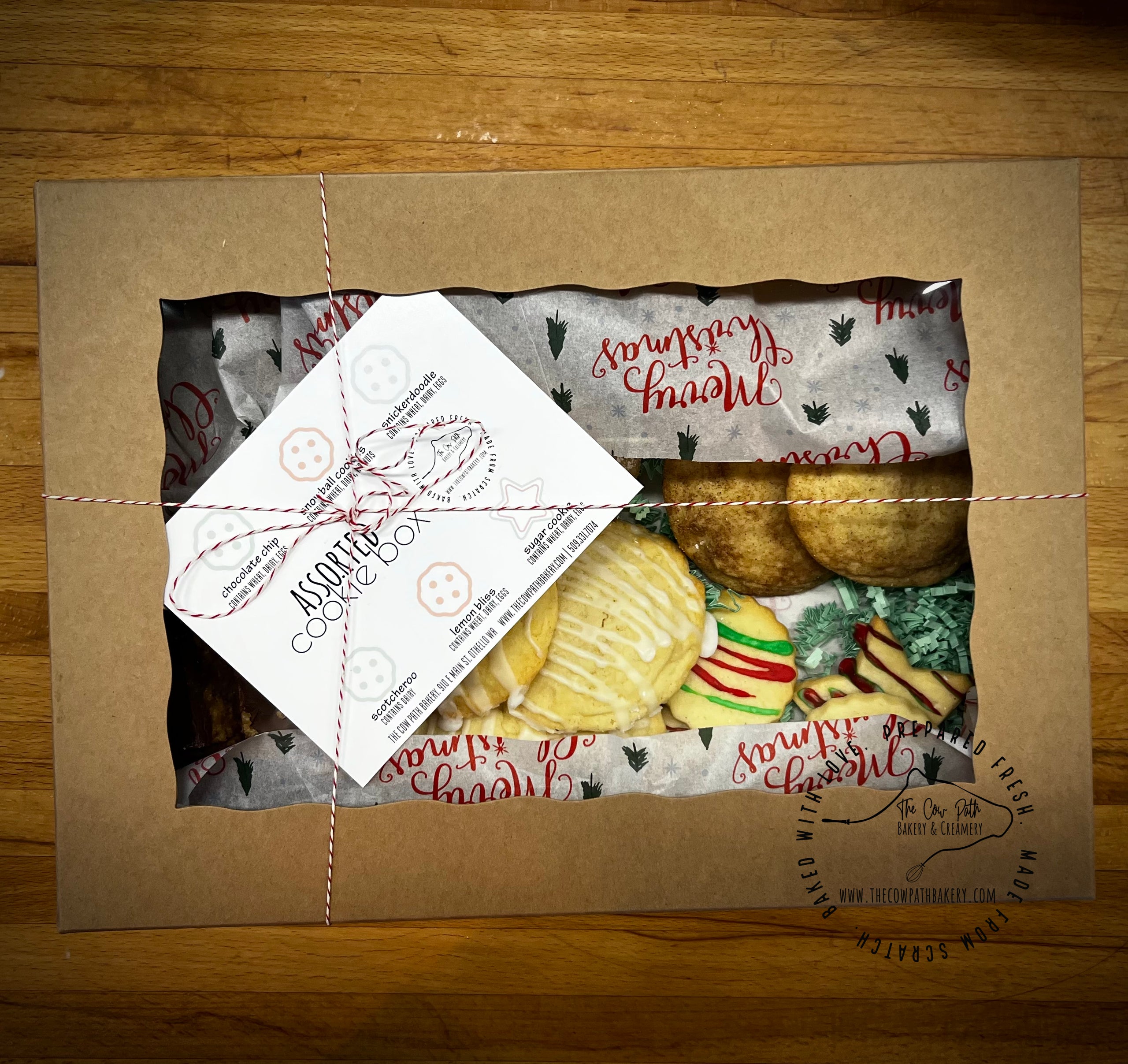 Assorted Christmas Cookie Box | The Cow Path Bakery